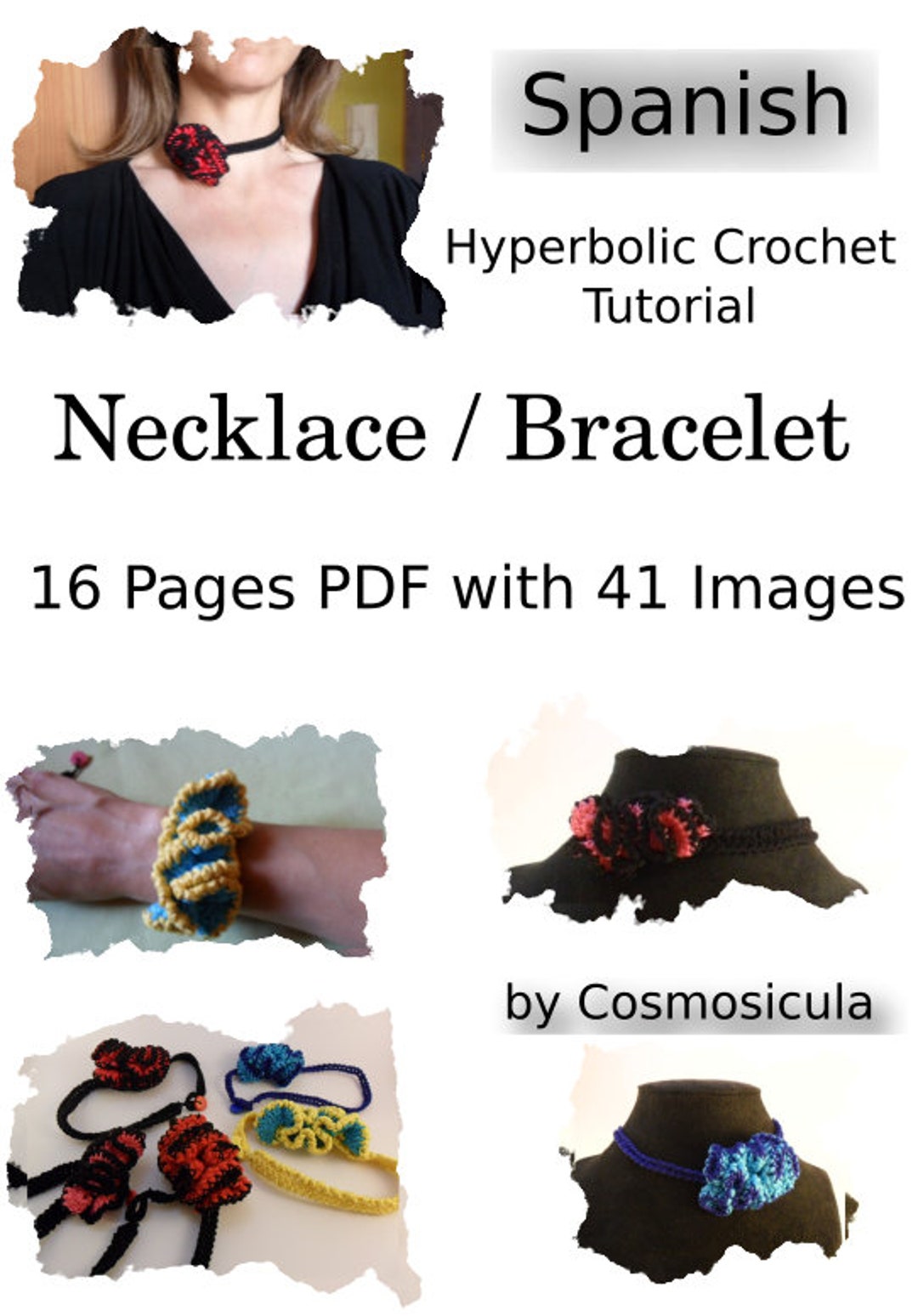 Crochet Pattern for "spanish" Necklace-bracelet With Easy Step by Step ...