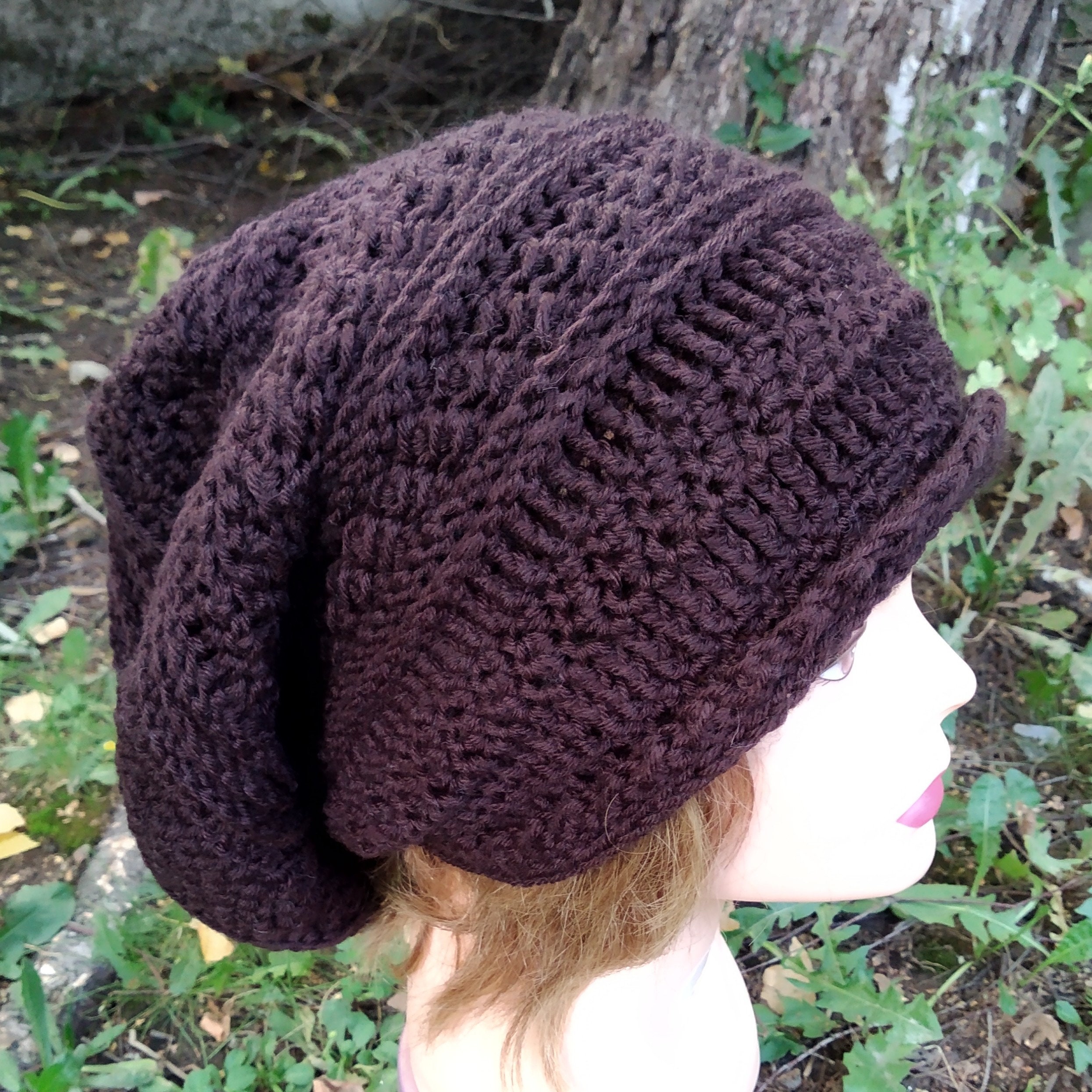 Brown Moebius Crochet Woman Hat. Double Face Hat. Free - Etsy