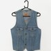 70s Vintage Levis Denim Vest, Orange Tab Small / Medium - Etsy
