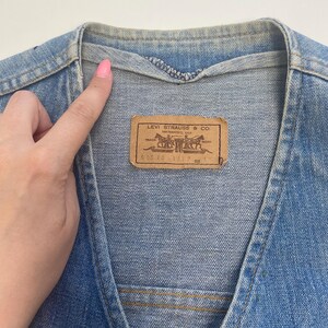 70s Vintage Levis Denim Vest, Orange Tab Small / Medium - Etsy