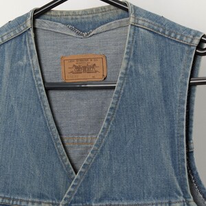70s Vintage Levis Denim Vest, Orange Tab Small / Medium - Etsy