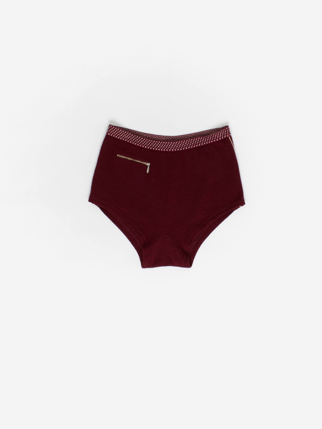 Rare 1950s Vintage Knitted Swimming Trunks in Burgundy Red XS - Etsy