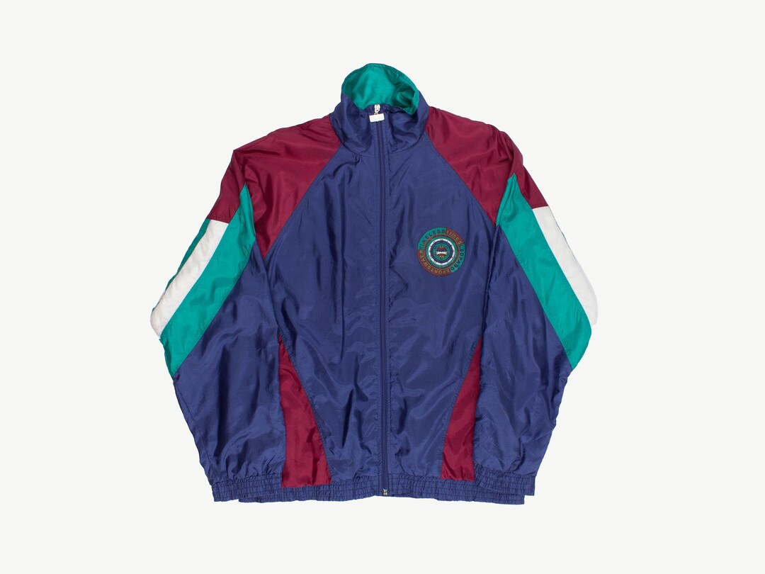 Mens Shiny Vintage Nylon Jacket, 80s Party Jacket, Timeless Graphic ...