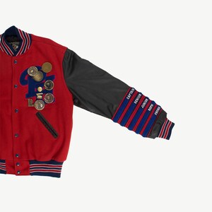 Rare American Red Varsity Jacket Volleyball Medal Patches, Munday ...