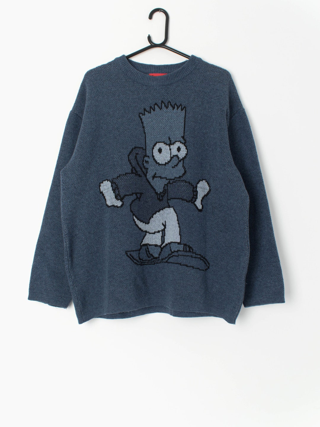 Vintage the Simpsons Ski Sweater With Bart Simpson Snowboarding Medium ...