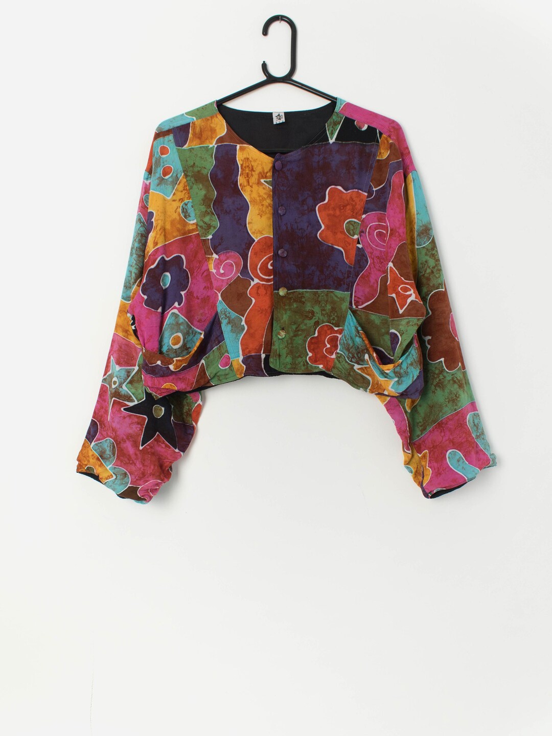 Vintage Bold Summer Jacket With Abstract Floral Pattern Large - Etsy