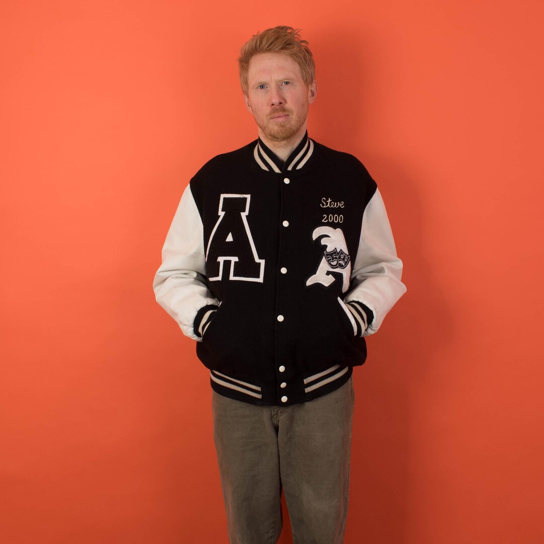 Vintage 90s Holloway Varsity Jacket Made in USA, Mens American College ...