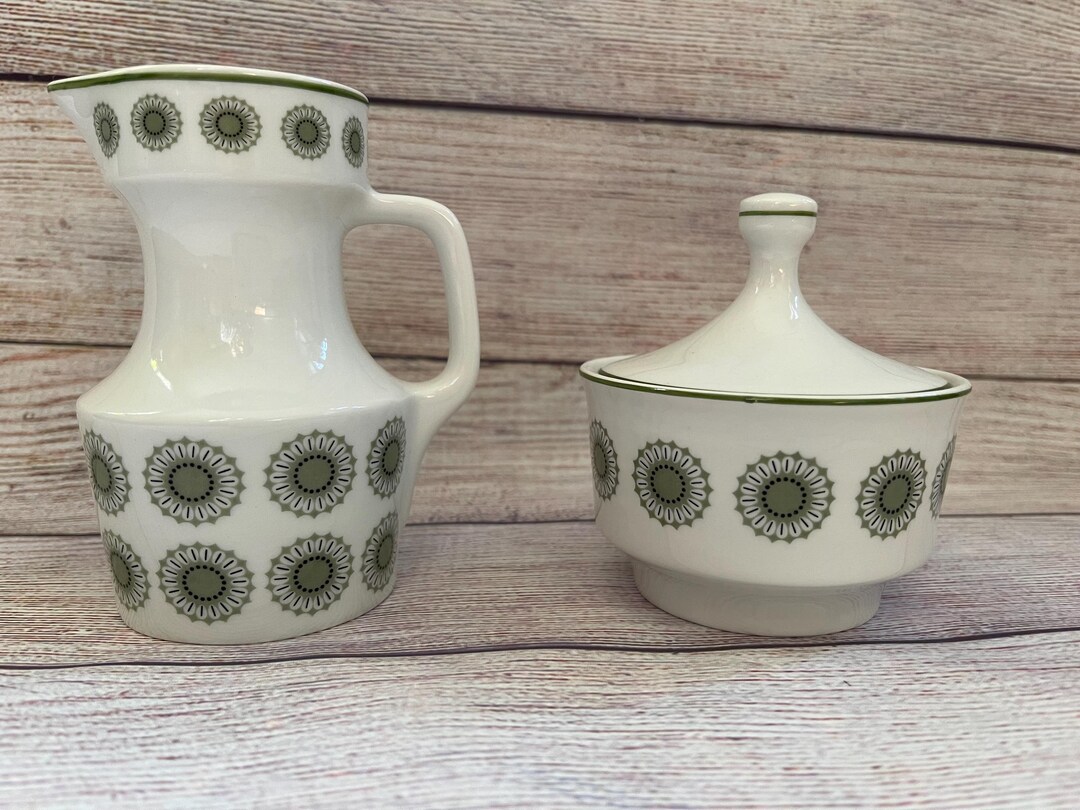 Rare Vintage Mid Century Spal Porcelain Creamer and Sugar Set - Etsy
