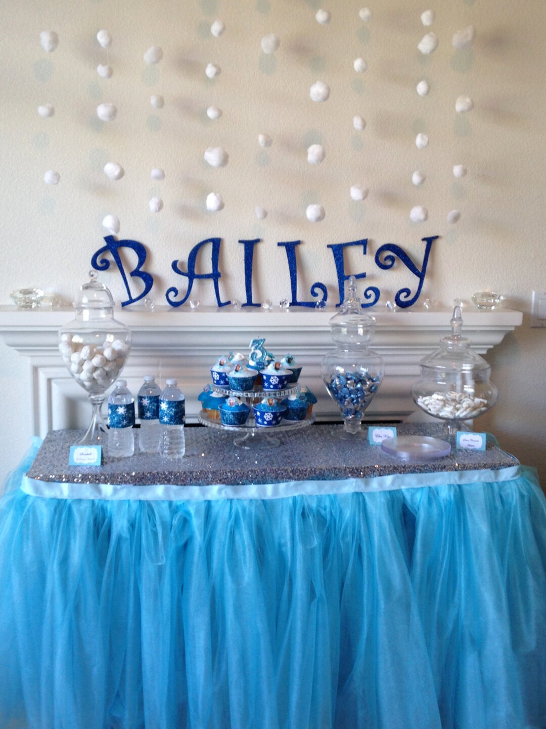 Frozen Themed, Elsa and Anna, Tutu Table Skirt - Etsy