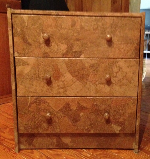 Items similar to Leather-Look 3 Drawer Chest on Etsy