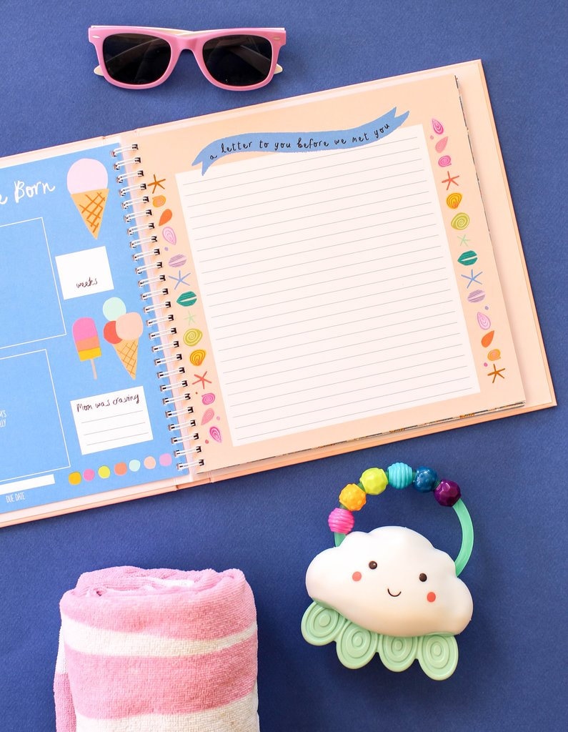 Beach Baby Memory Book Nautical Baby Girl Beach Themed - Etsy