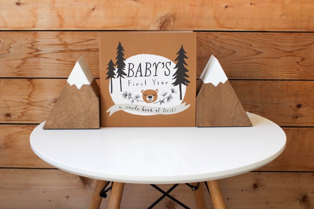 Camper Baby Book - Baby Boy or Girl Memory Book - Camping Theme ...