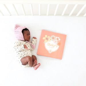 Flower Child Baby Book - 60s Inspired Baby - Retro Baby Book - Floral ...