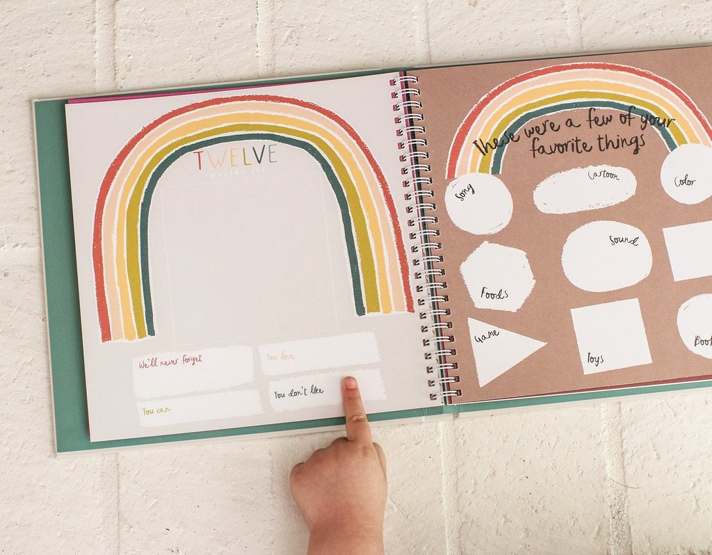 Rainbow Baby Book Gender Neutral Baby Journal Rainbow - Etsy