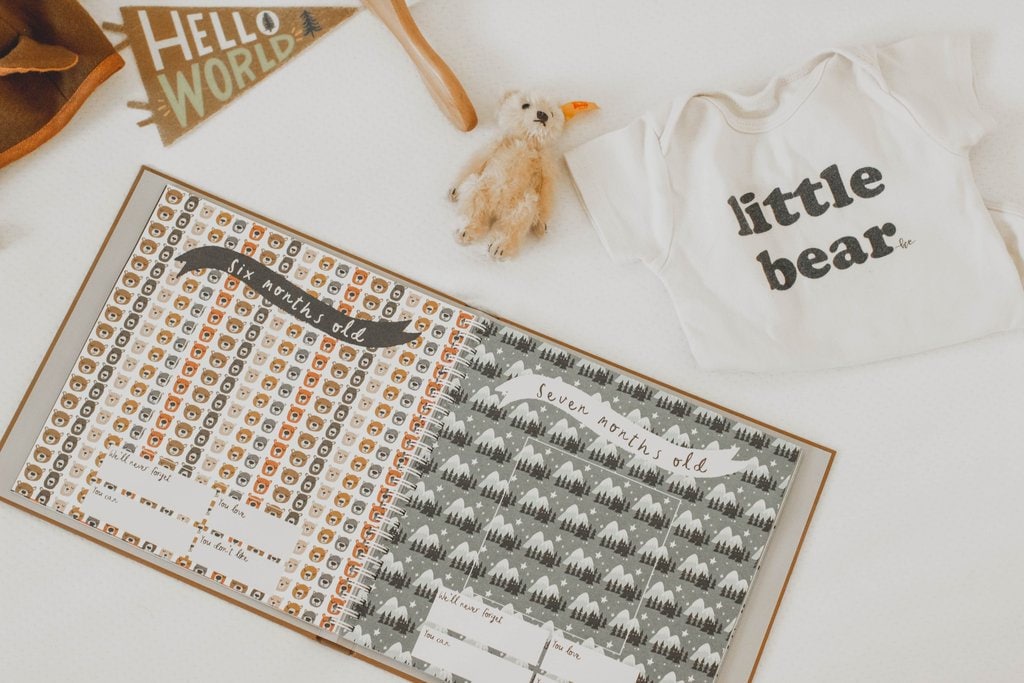 Camper Baby Book - Baby Boy or Girl Memory Book - Camping Theme ...