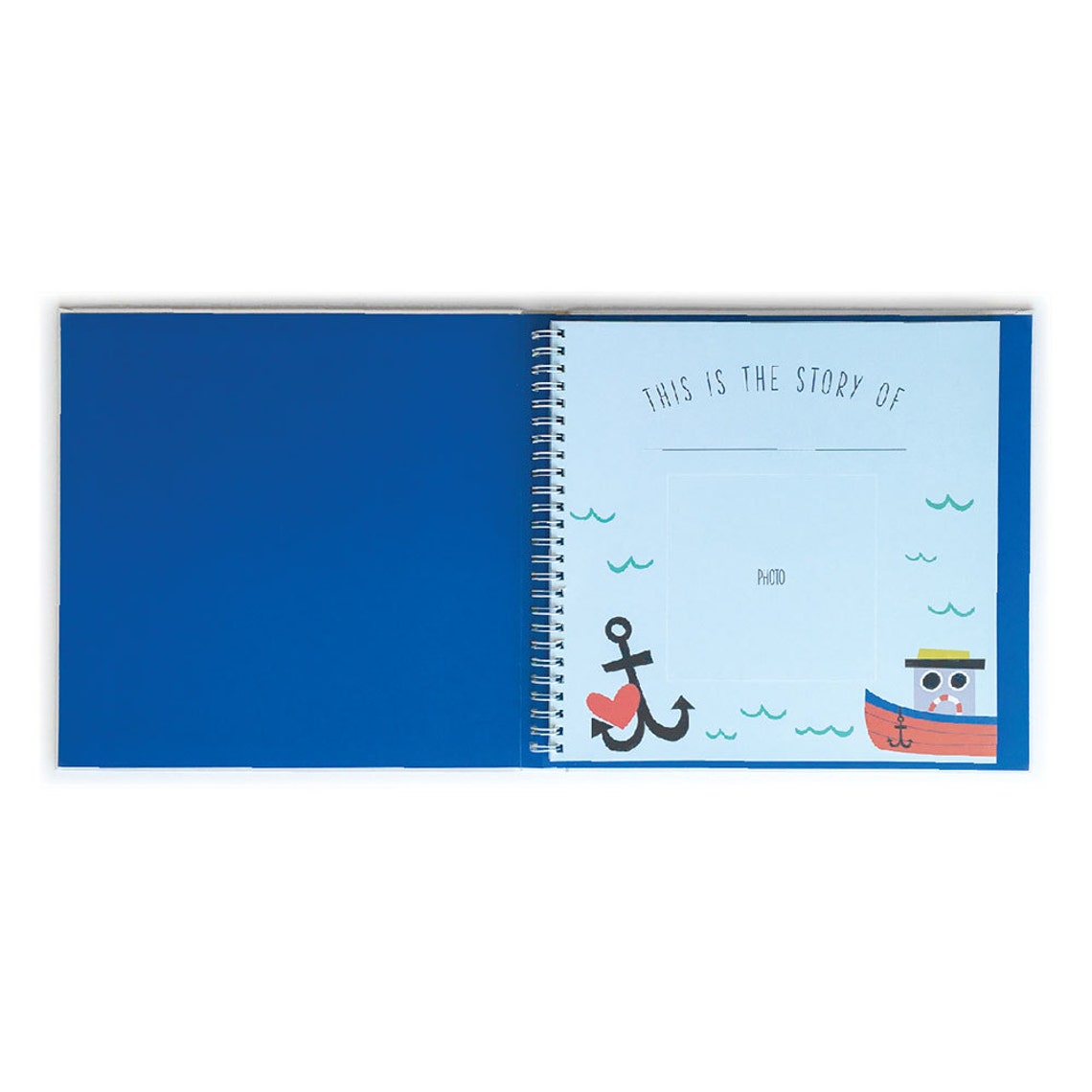 Little Captain Nautical Baby Memory Book - Gender Neutral First Year ...