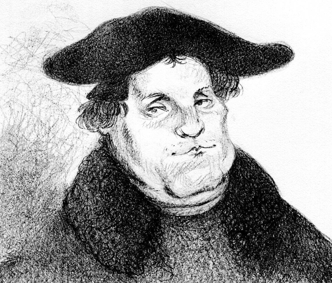 Pencil Sketch of Martin Luther - Etsy UK