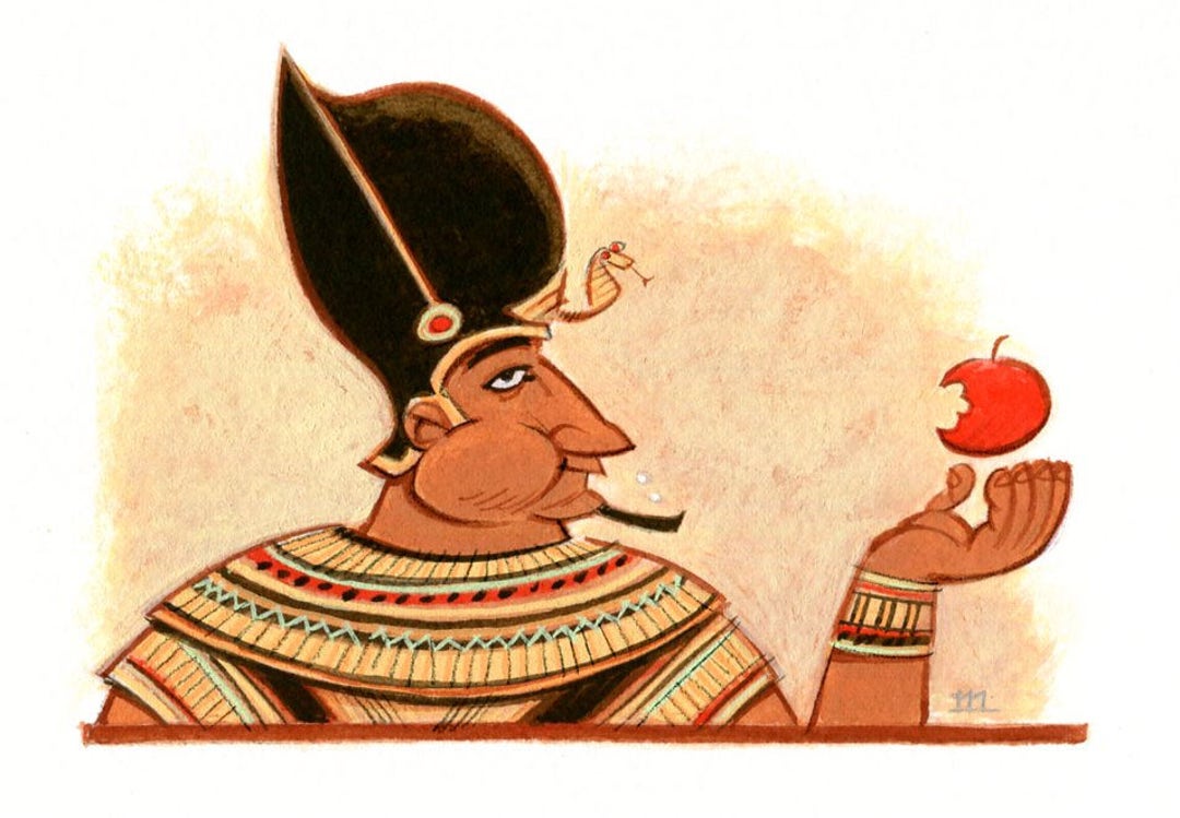 Pharaoh Eating an Apple - Etsy