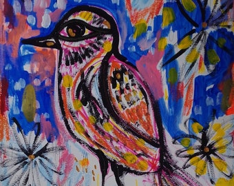 Bird Painting Bird Wall Art Bird Fine Art Original Watercolor | Etsy