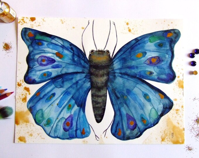 Butterfly Watercolor Painting Ink Butterfly Painting Butterfly - Etsy
