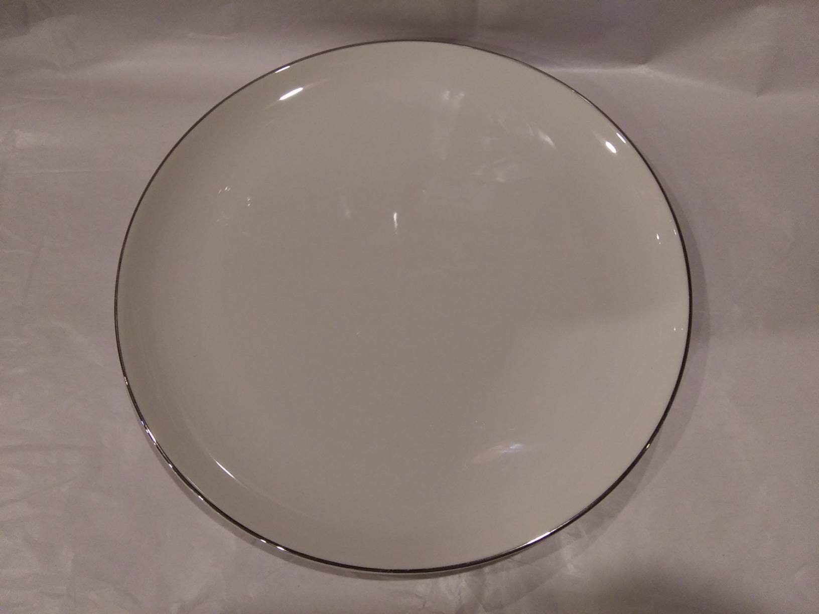 SYRACUSE CHEVY CHASE Dinner Plate 1970s Shiny Silver Rim Great ...