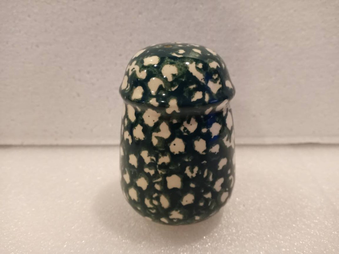 TIENSHAN GREEN SPONGE Shaker Spongeware Sponge Painted Salt or Pepper ...