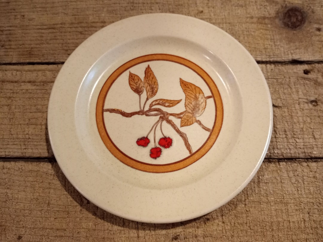 ANCHOR HOCKING "wild Cherry" Ironstone Plate Salad Size (7 1/2") in ...