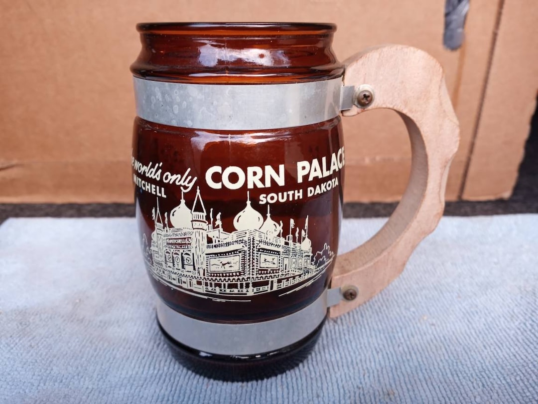 CORN PALACE SOUVENIR Siesta Ware Wood and Metal Handled Mug / Stein ...