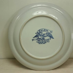 SALEM POTTERY Eagle and Shield Dinner Plate Classic Colonial Glazing ...
