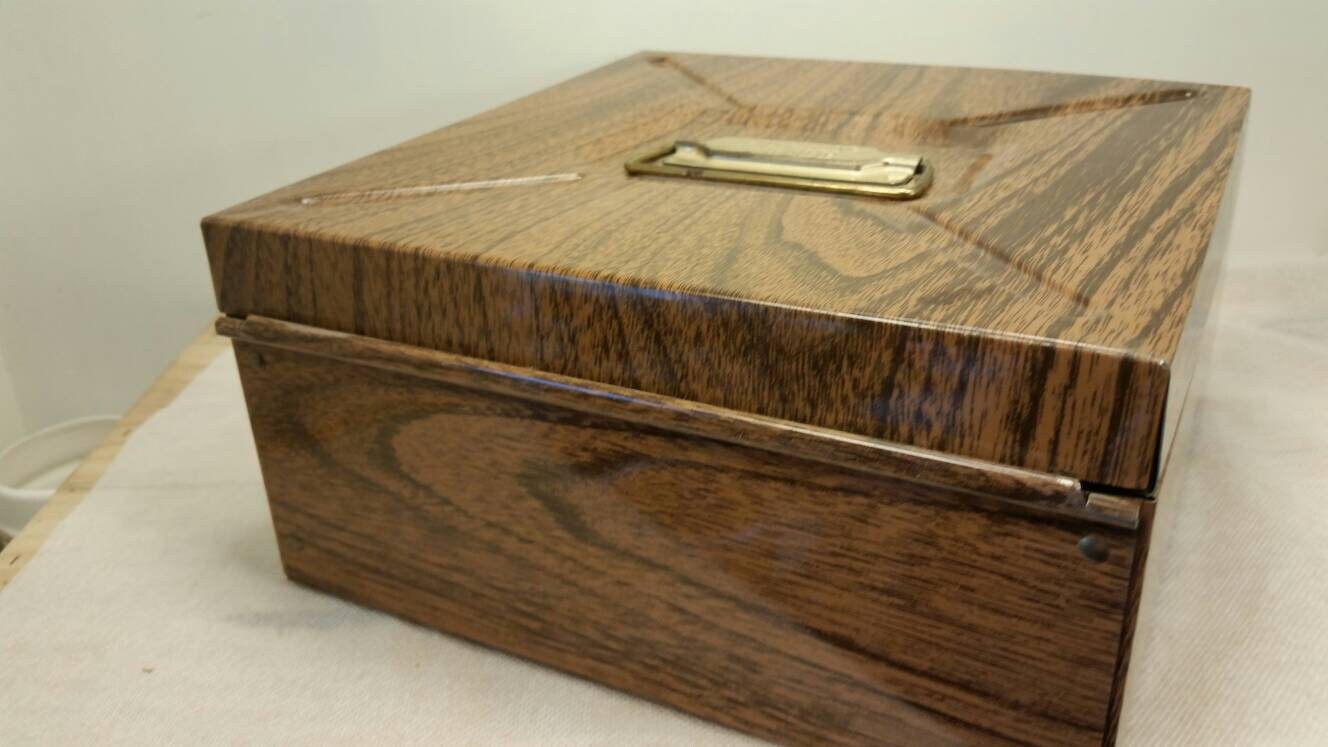 PORTA FILE CHECKBOX Check Box Faux Woodgrain Metal in Great | Etsy