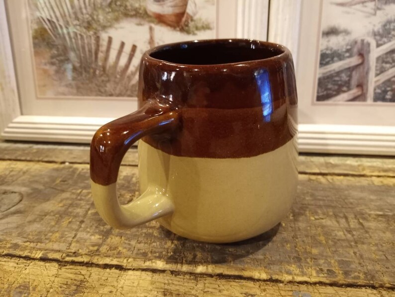 RED CLAY MUG (1) Three-toned Vintage Hand-painted 1970s in Great ...