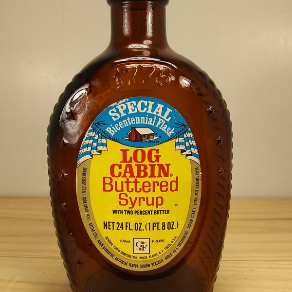 1776 Log Cabin Syrup Bottle - Etsy