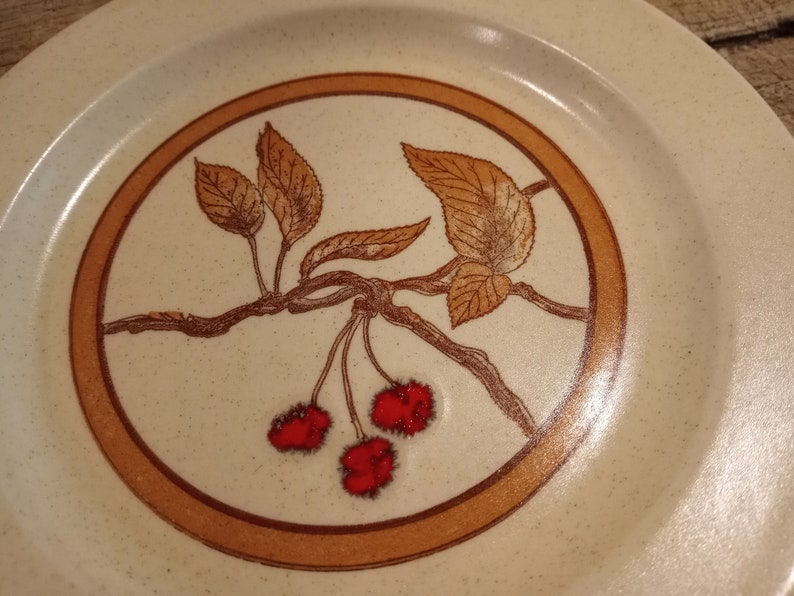 ANCHOR HOCKING "wild Cherry" Ironstone Plate Salad Size (7 1/2") in ...