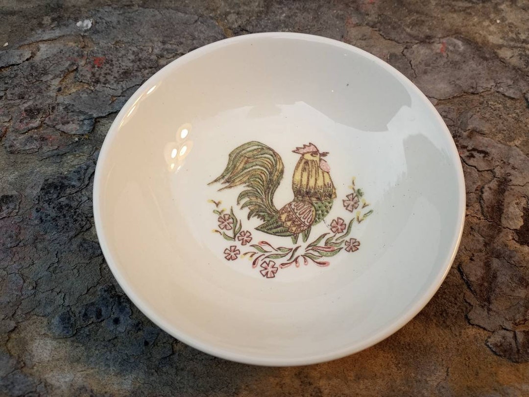 TAYLOR SMITH TAYLOR "bonnie Green" Rooster Berry Bowl in Great ...