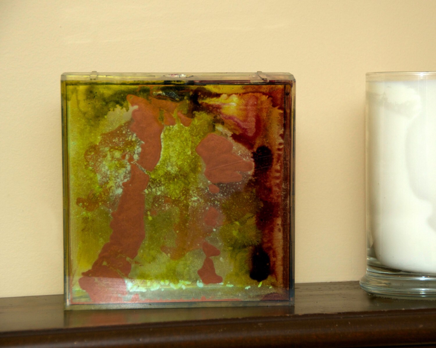 Found Object Plastic Box & Alcohol Ink Wall Art - Etsy