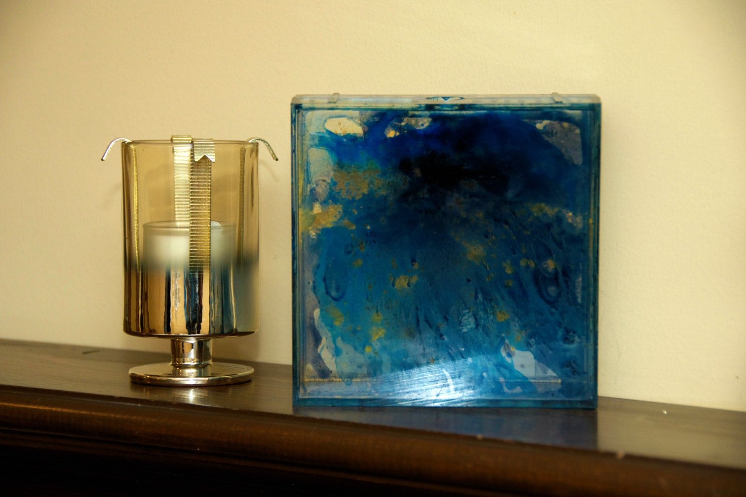 Found Object Plastic Box With Alcohol Ink Wall Art - Etsy