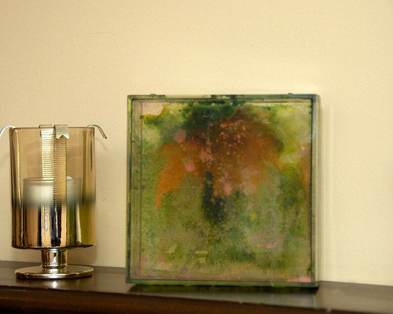 Found Object Plastic Box & Alcohol Ink Wall Art - Etsy