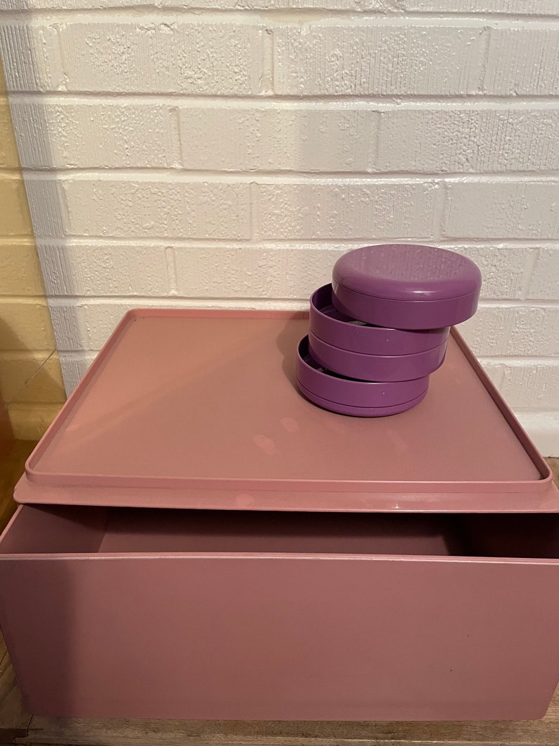 Vintage Plastic Drawer File Box Singular Storage Box Space Age ...