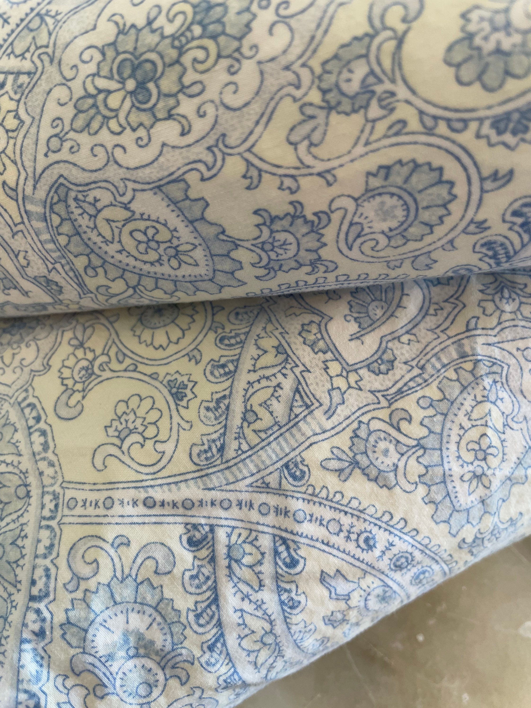 Vintage Ralph Lauren Paisley Double Sheet Set, Blue Paisley Pattern RL ...
