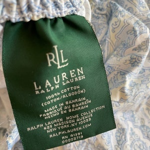 Vintage Ralph Lauren Paisley Double Sheet Set Blue Paisley Pattern RL ...