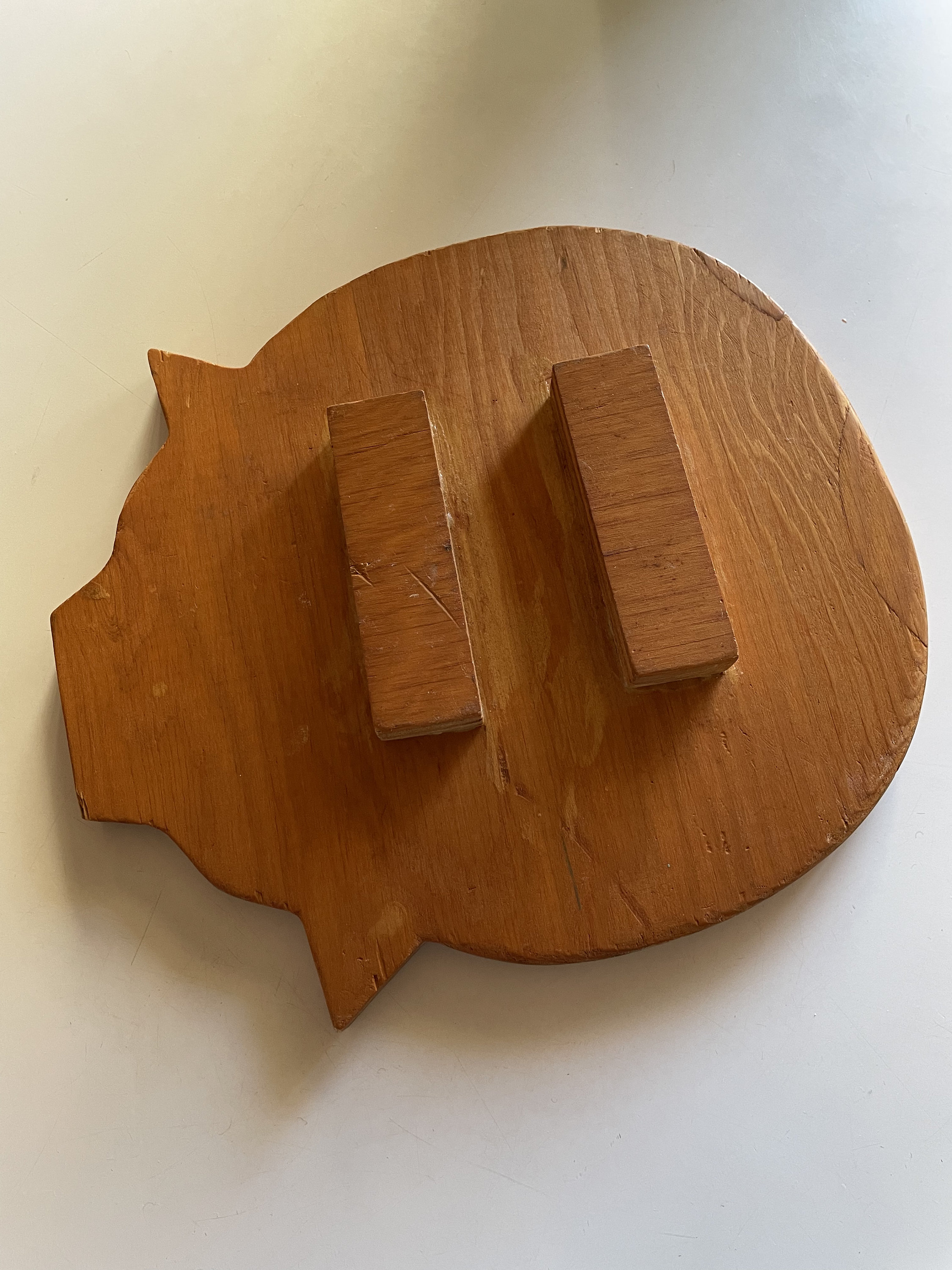Vintage Pig Charcuterie Board MCM Pig Kitchen Decor Footed Wood Cheese ...