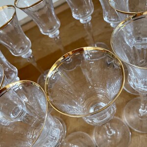 Vintage Mikasa Jamestown Gold Wine Goblets Set of 10 Crystal Gold Replacement Crystal Stemware ...