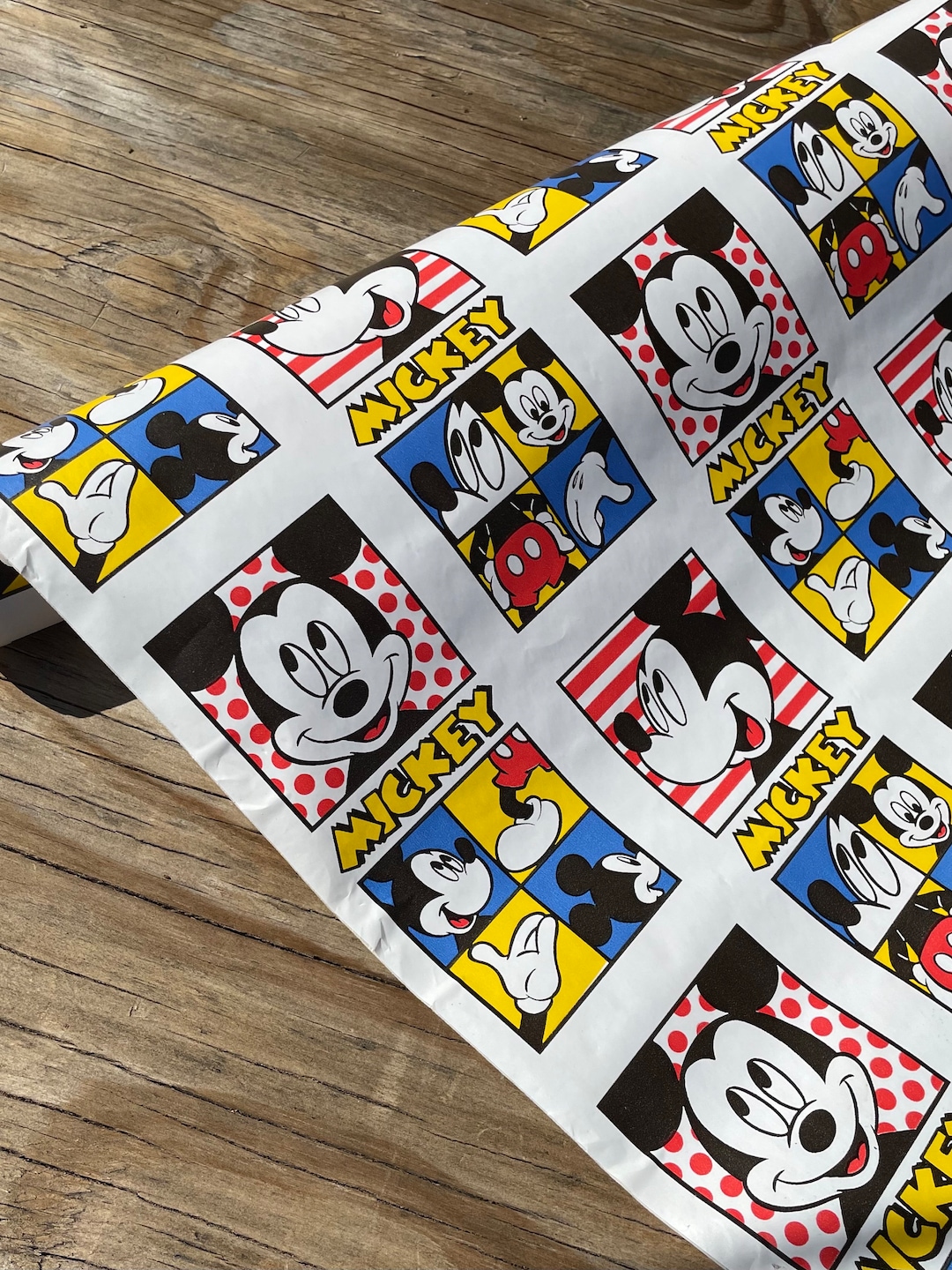 Vintage Mickey Mouse Contact Paper Graphic Mickey Peel and Stick Craft ...