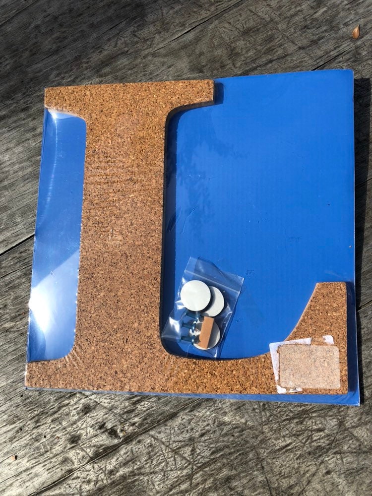 Vintage Letter L Bulletin Board, 80s Mod Cork Board Initial Letter L ...