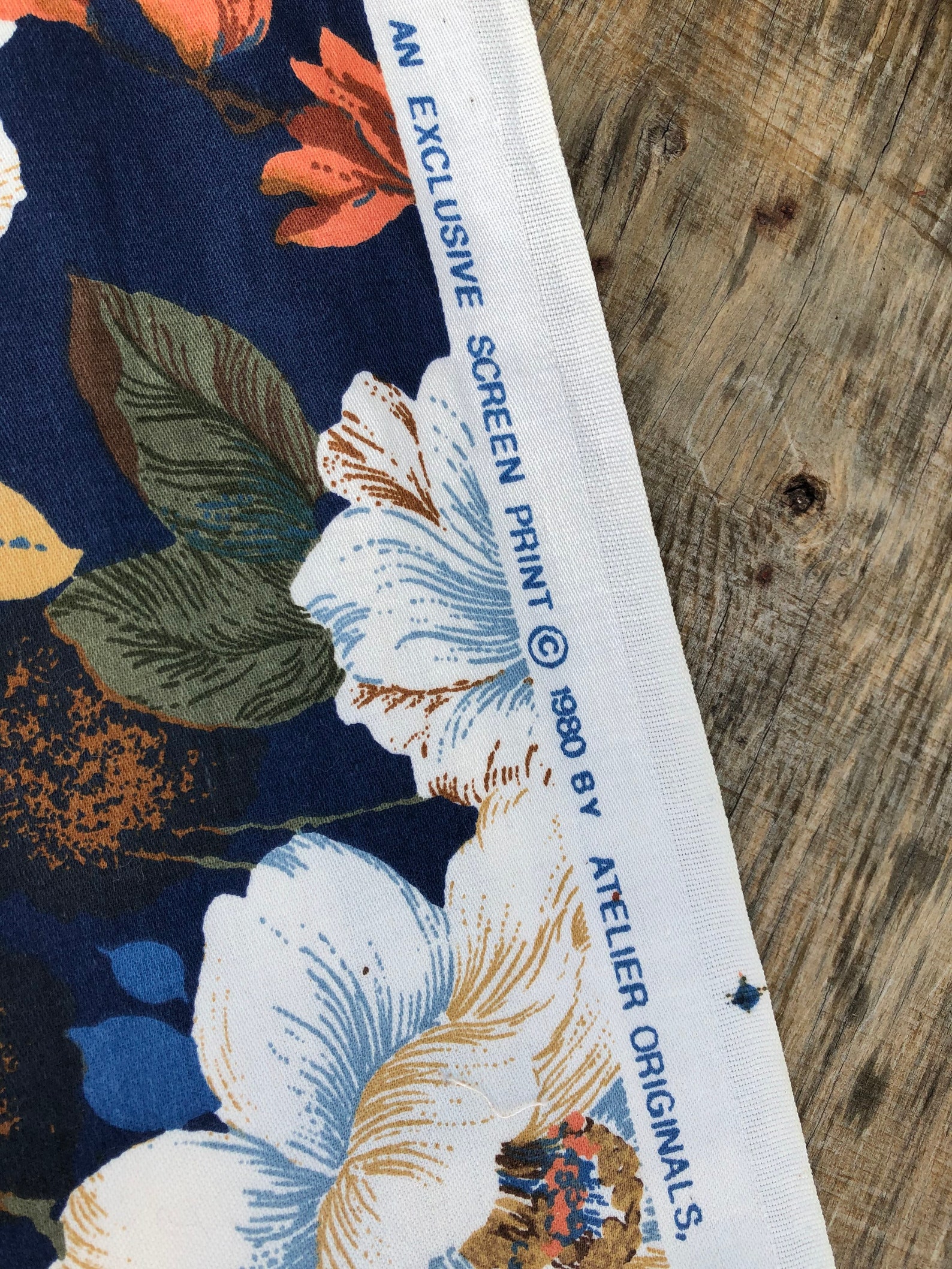 Vintage Flower Power Fabric 80s Upholstery Fabric Mod Floral - Etsy
