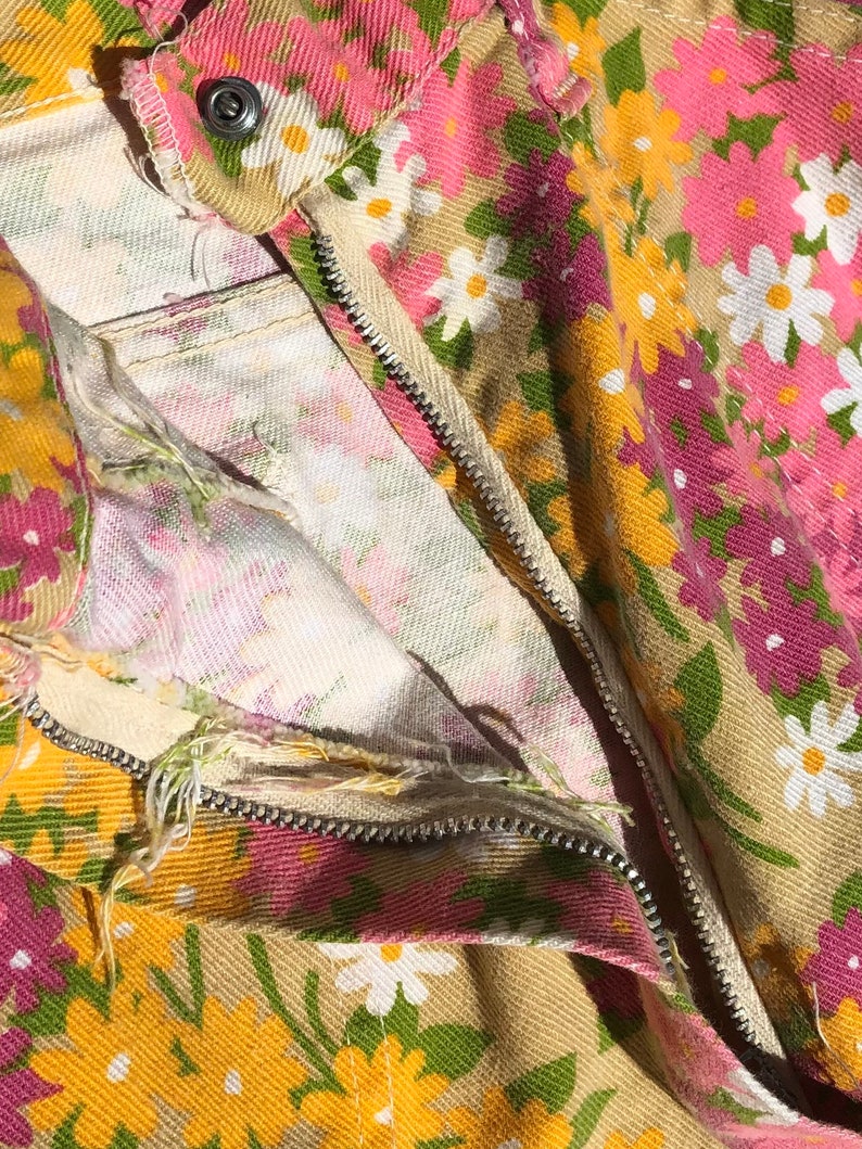 Vintage Bell Bottom Flower Power Jeans Kids 70s Hippie Floral - Etsy