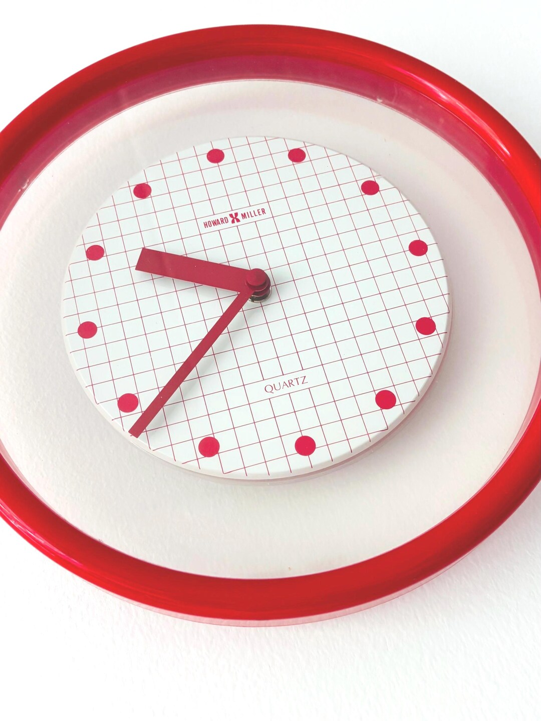 Vintage Mod Clock, Howard Miller Memphis Design Wall Clock, 80s Graphic ...