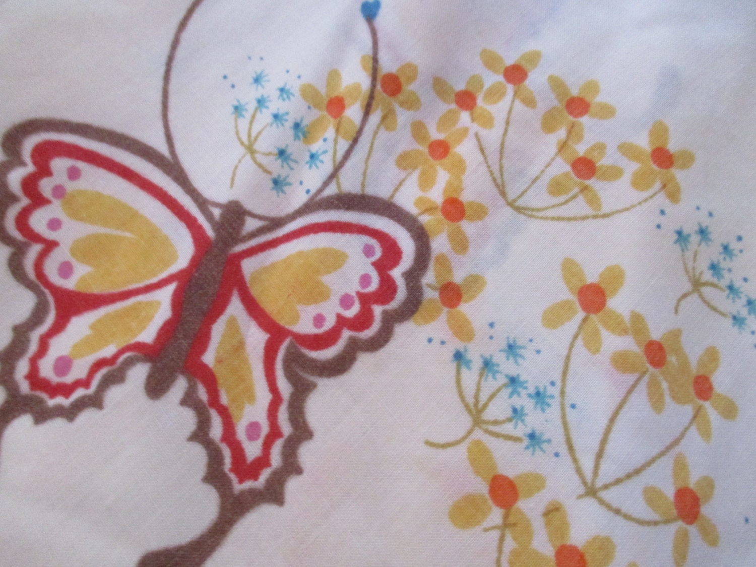 Vintage Butterfly Sheet Set Wildflower Butterfly Full Sheet - Etsy