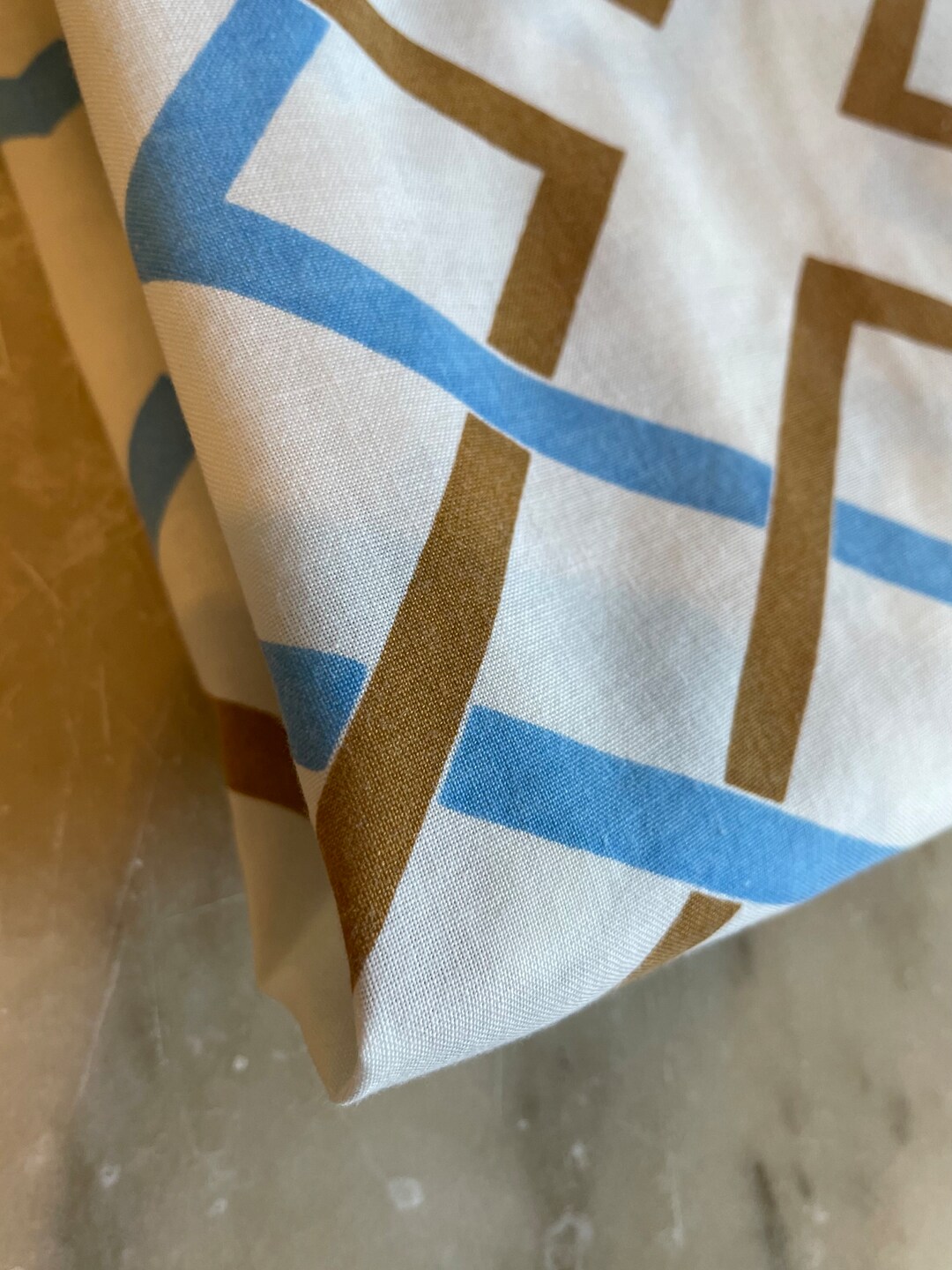 Vintage YSL Twin Flat Sheet Yvessaintlaurent Graphic Mod 70s Geometric ...