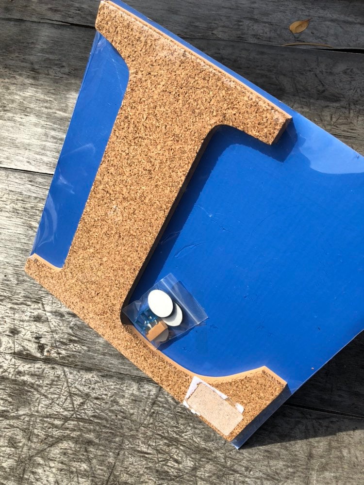 Vintage Letter L Bulletin Board, 80s Mod Cork Board Initial Letter L ...